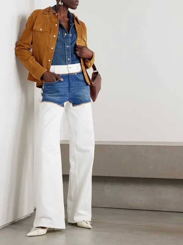 Versace Appliquéd Suede Jacket