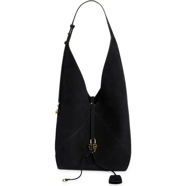FERRAGAMO Origami Suede Hobo Bag