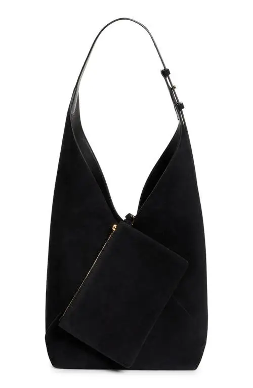 FERRAGAMO Origami Suede Hobo Bag