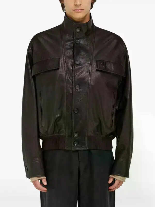 FERRAGAMO Leather Jacket - Brown