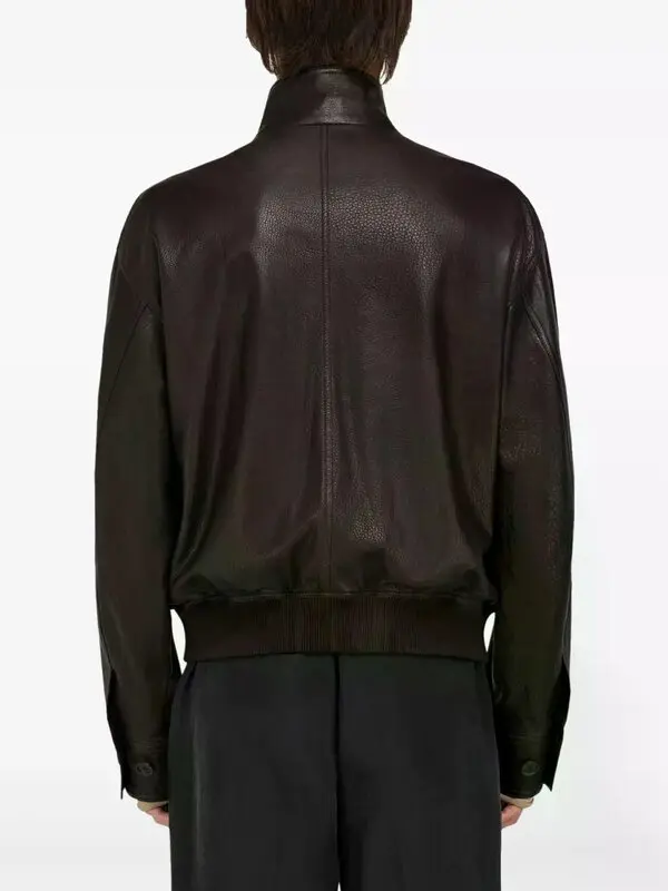 FERRAGAMO Leather Jacket - Brown