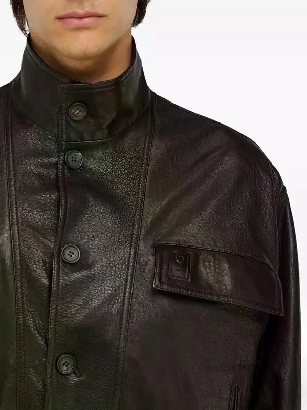 FERRAGAMO Leather Jacket - Brown