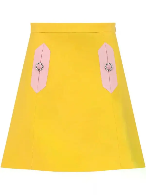 Valentino Garavani A-line Skirt - Yellow