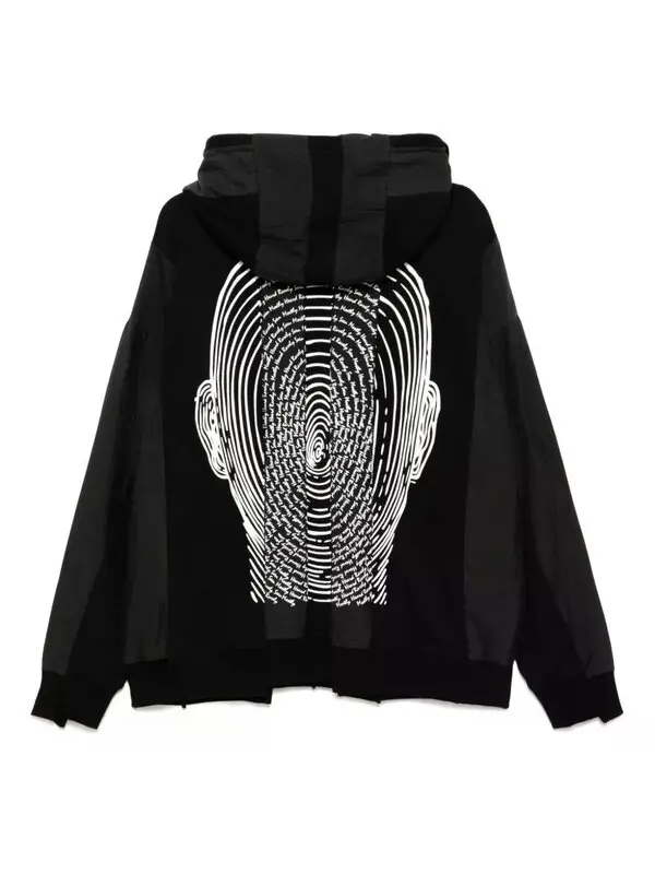 MOSTLY HEARD RARELY SEEN Spliced Luxury Mock Hoodie - Black