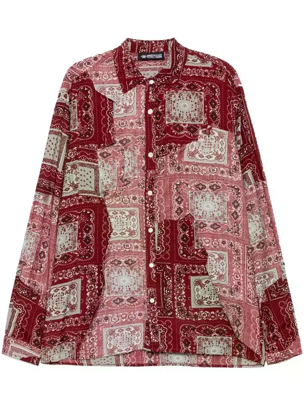 MOSTLY HEARD RARELY SEEN Paisley Cut Me Up Shirt - Red