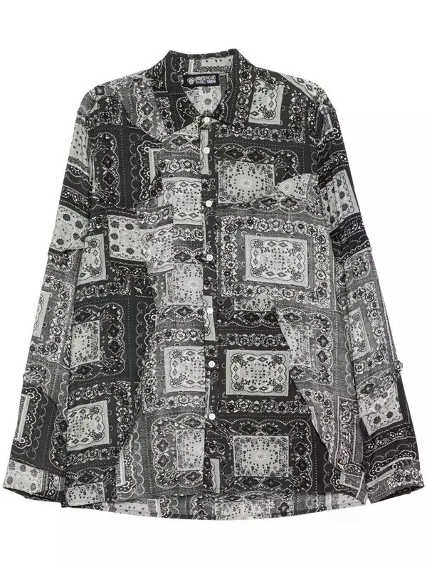 MOSTLY HEARD RARELY SEEN Paisley Cut Me Up Shirt - Grey