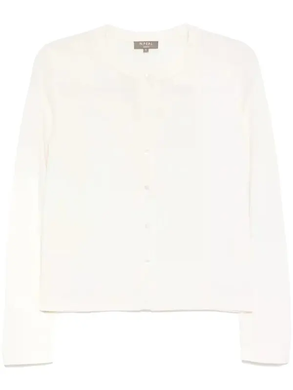 N.peal Hallie Round Neck Cardigan - Neutrals
