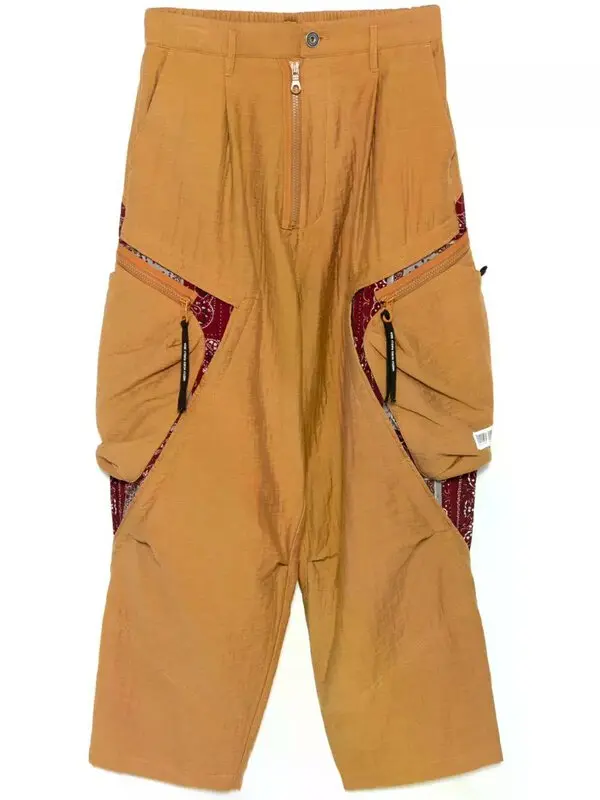 MOSTLY HEARD RARELY SEEN Patch Paisley Cargo Trousers - Neutrals