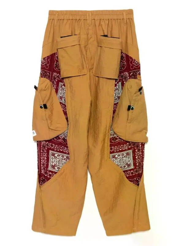 MOSTLY HEARD RARELY SEEN Patch Paisley Cargo Trousers - Neutrals