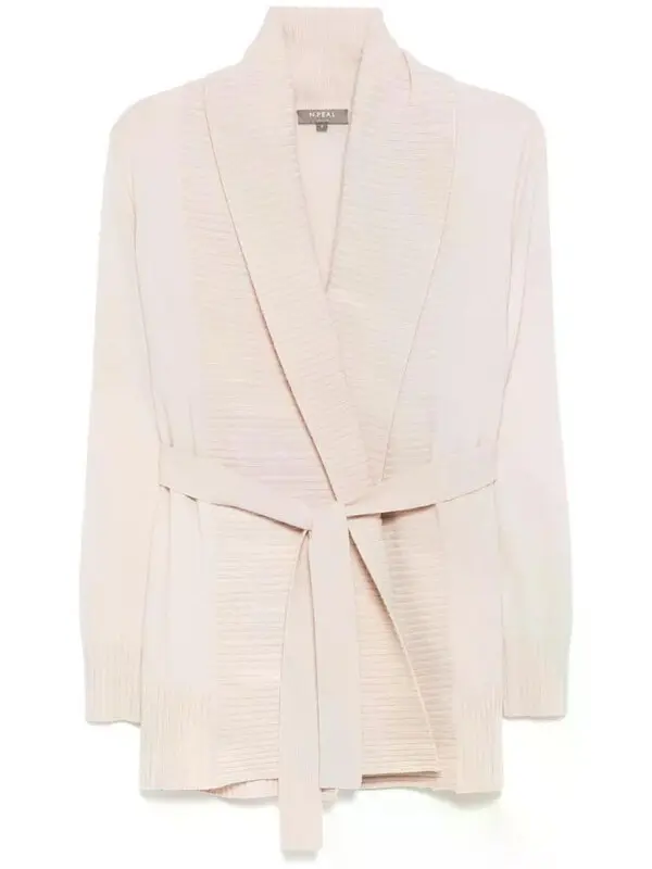 N.peal Rib Placket Cardigan