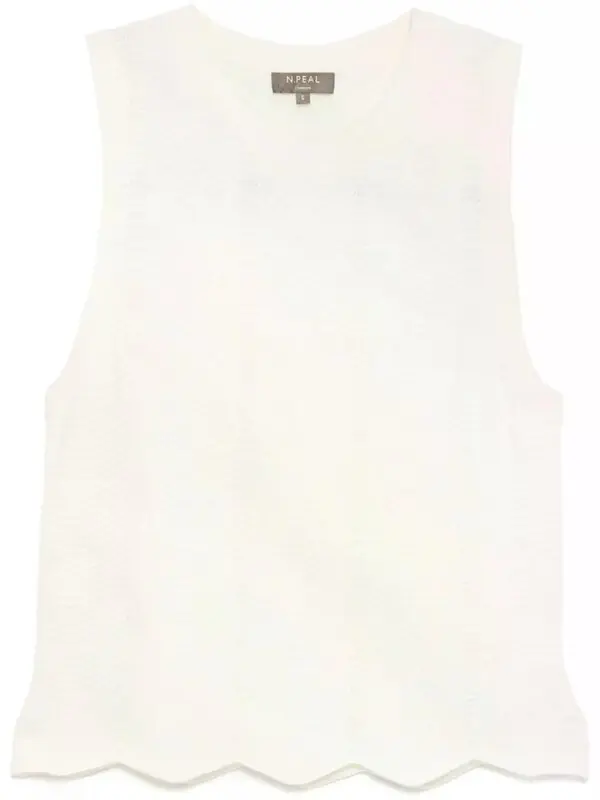 N.peal Chevron Stitch Tank - Neutrals