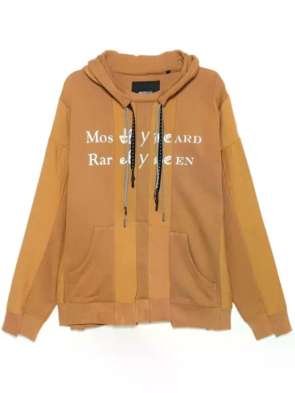 MOSTLY HEARD RARELY SEEN Spliced Hoodie - Brown