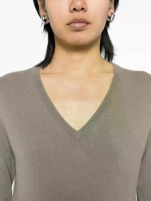 N.peal Phoebe V-neck Jumper - Brown