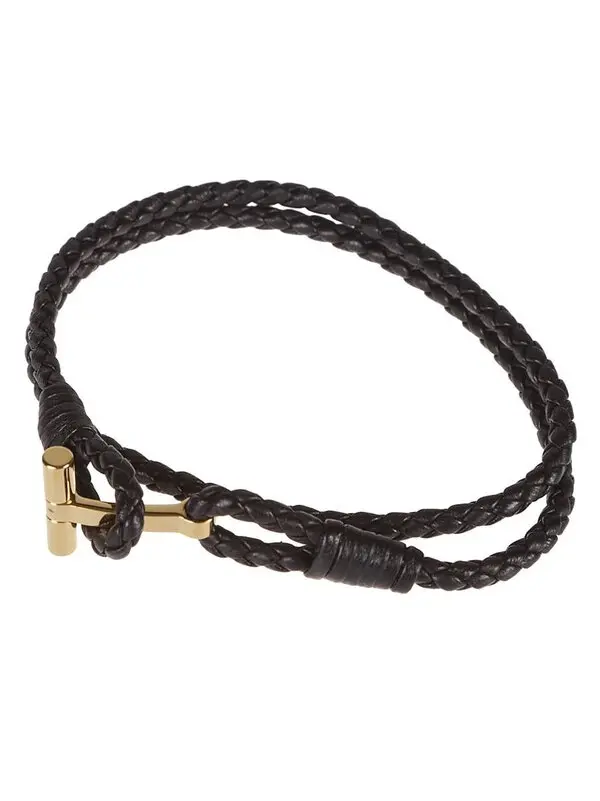 TOM FORD T Wrap Woven Bracelet - Black