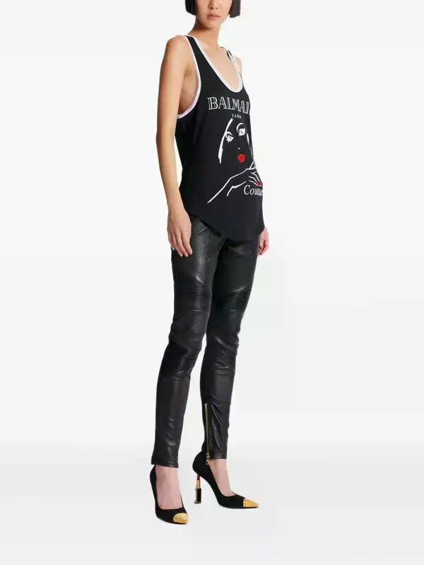 Balmain Graphic-print Tank Top