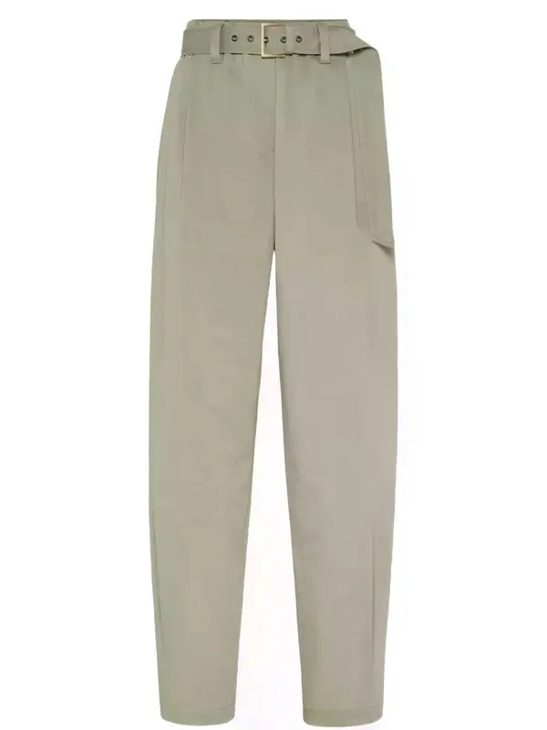 Brunello Cucinelli Belted Gabardine Trousers