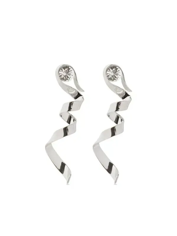 Dries Van Noten Swirl Earrings - Silver