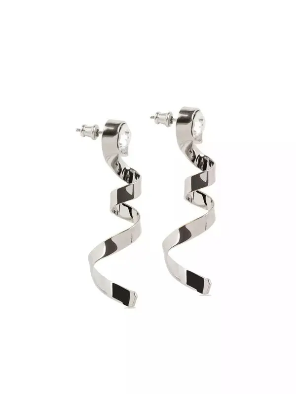 Dries Van Noten Swirl Earrings - Silver