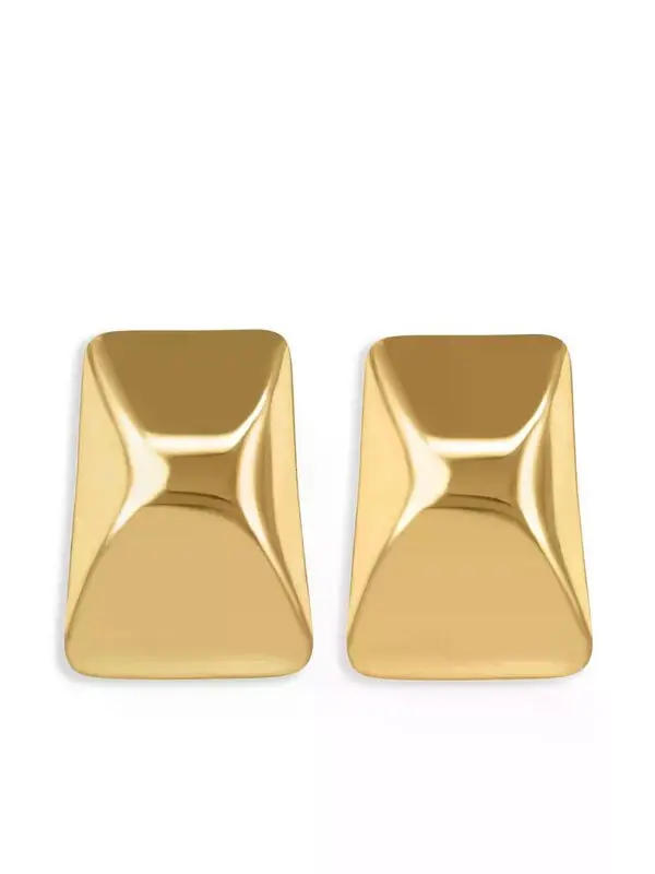 ANINE BING Curved Rectangle Earrings - Gold
