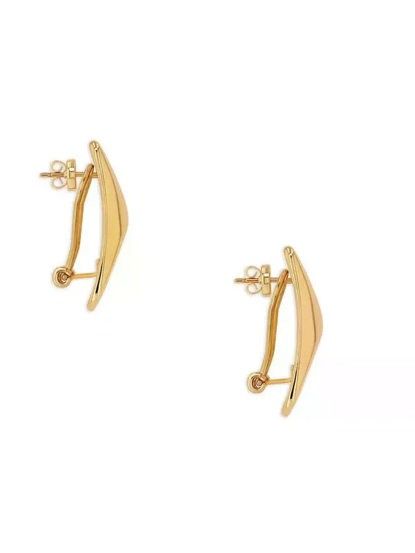 ANINE BING Curved Rectangle Earrings - Gold