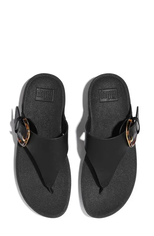 Fitflop Lulu Buckle Flip Flop - All Black