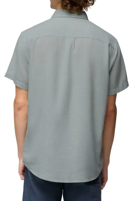 Prana Lindores Hemp Blend Short Sleeve Button-up Shirt - Saltwater