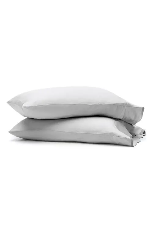 BOLL & BRANCH Signature Curved Edge Set Of 2 Organic Cotton Pillowcases - Sky/ Shore