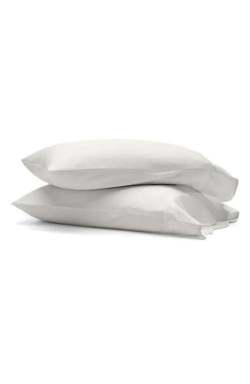 BOLL & BRANCH Signature Curved Edge Set Of 2 Organic Cotton Pillowcases - White/ White