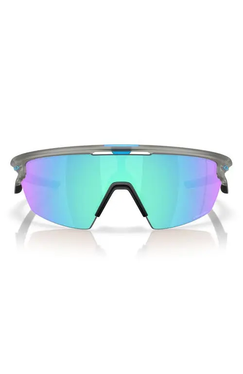 Oakley Prizm™ Road Sport Rectangular Sunglasses - Matte Grey/ Sapphire