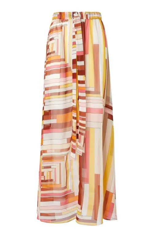 Missoni Long Printed Silk Skirt - Multicoloured