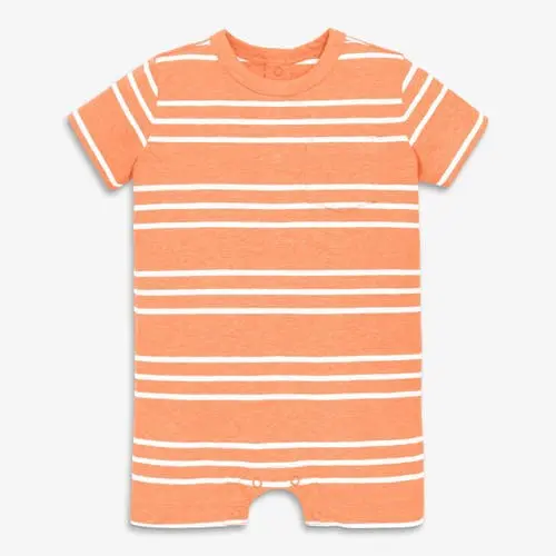 PRIMARY Striped Pocket Shortie - Goldfish White Stripe