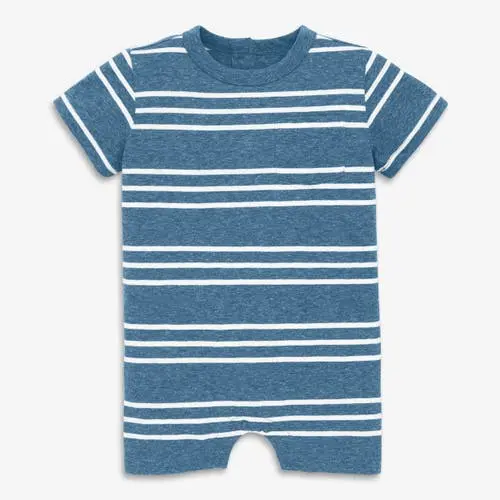 PRIMARY Striped Pocket Shortie - Moonlight White Stripe