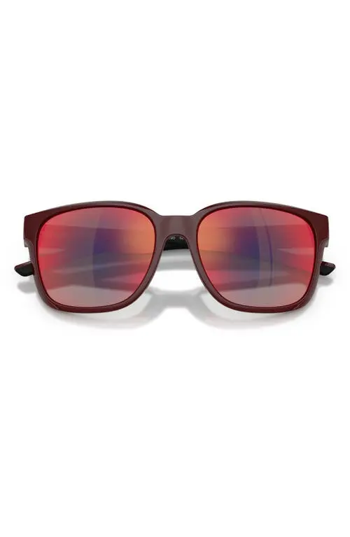SCUDERIA FERRARI 56mm Square Sunglasses - Red Bordeaux / Red Mirror