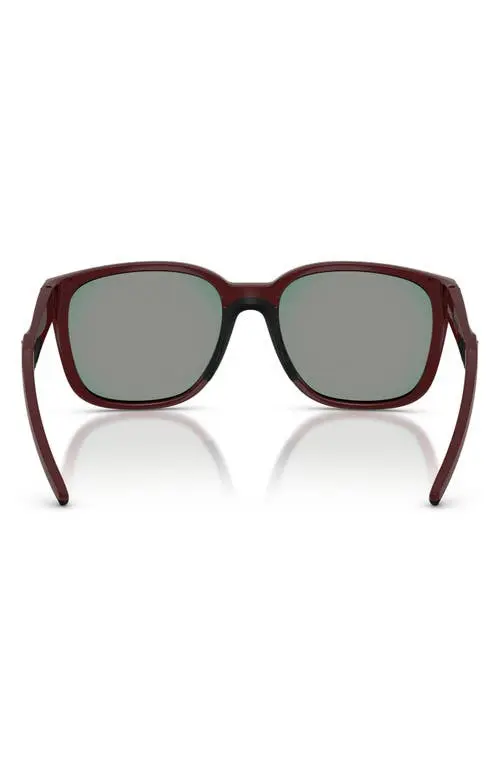 SCUDERIA FERRARI 56mm Square Sunglasses - Red Bordeaux / Red Mirror
