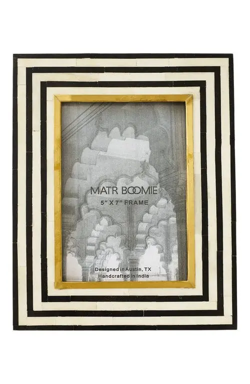 MATR BOOMIE Rajiva Black & Cream Picture Framehand Carved Bone - Black/white