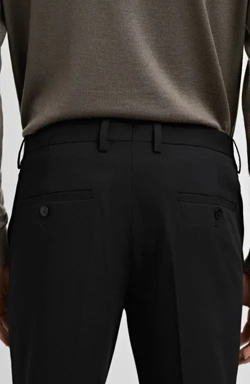 Mango Superslim Fit Stretch Trousers - Black