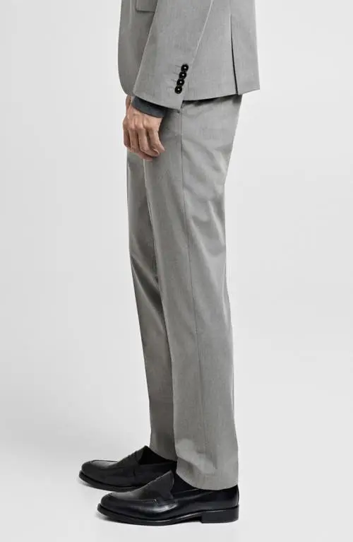 Mango Superslim Fit Stretch Trousers - Grey