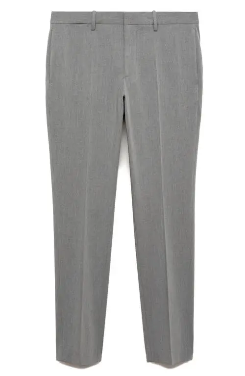 Mango Superslim Fit Stretch Trousers - Grey