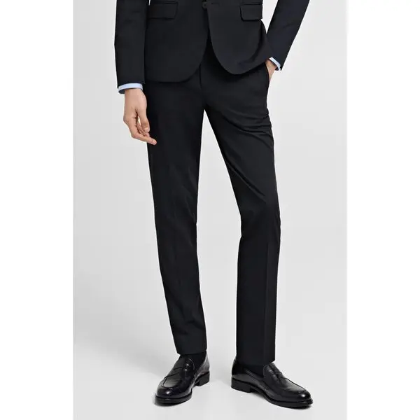 Mango Superslim Fit Stretch Trousers - Navy
