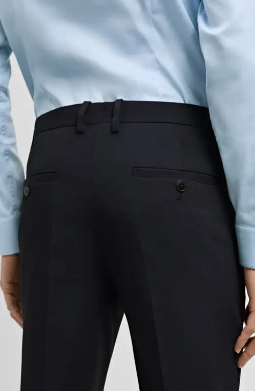 Mango Superslim Fit Stretch Trousers - Navy
