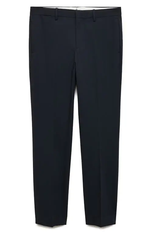 Mango Superslim Fit Stretch Trousers - Navy