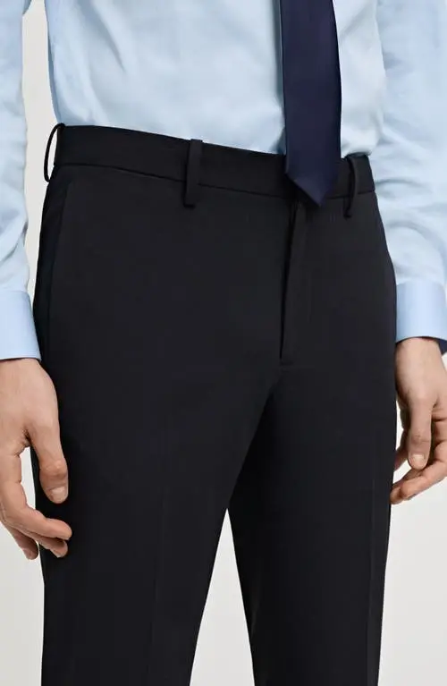 Mango Superslim Fit Stretch Trousers - Navy