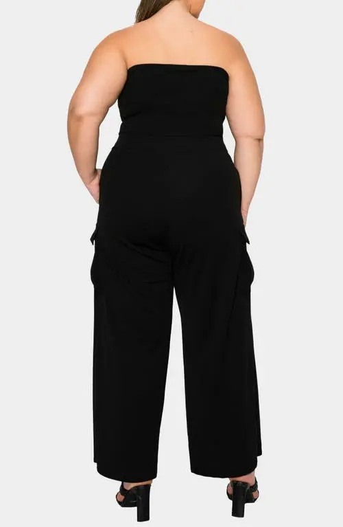 L I V D Yumi Strapless Jumpsuit - Black