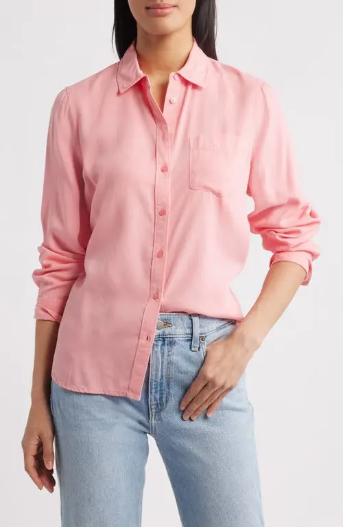 Caslon Pocket Button-up Shirt - Pink Geranium