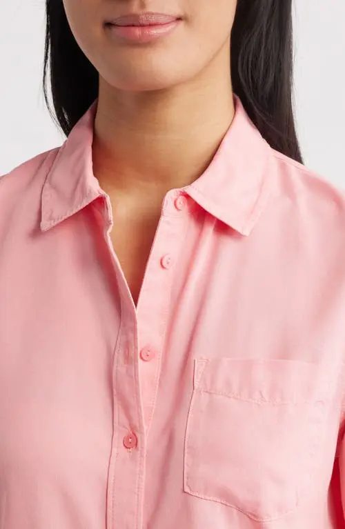 Caslon Pocket Button-up Shirt - Pink Geranium