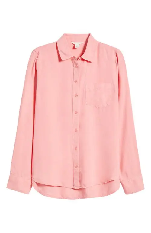 Caslon Pocket Button-up Shirt - Pink Geranium