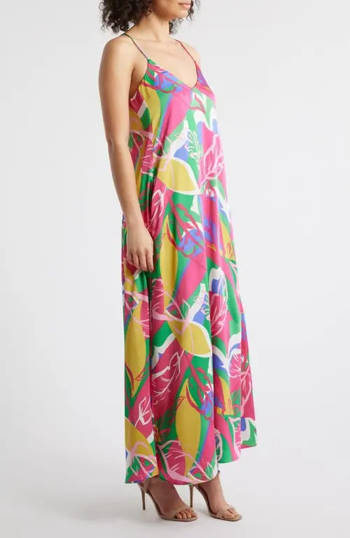 TAHARI ASL Printed Maxi Dress