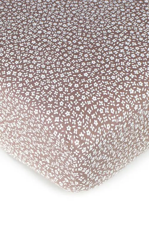 L'OVEDBABY Muslin Crib Sheet - Almond Floral
