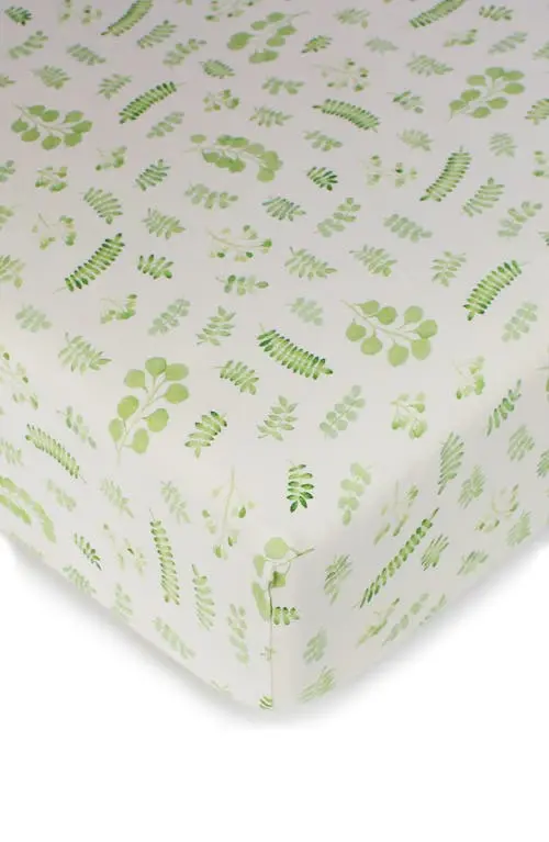L'OVEDBABY Organic Cotton Crib Sheet - Stone Botanica