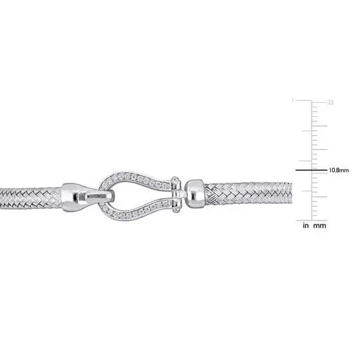 JULIANNA B. Cubic Zirconia Weave Bangle Bracelet